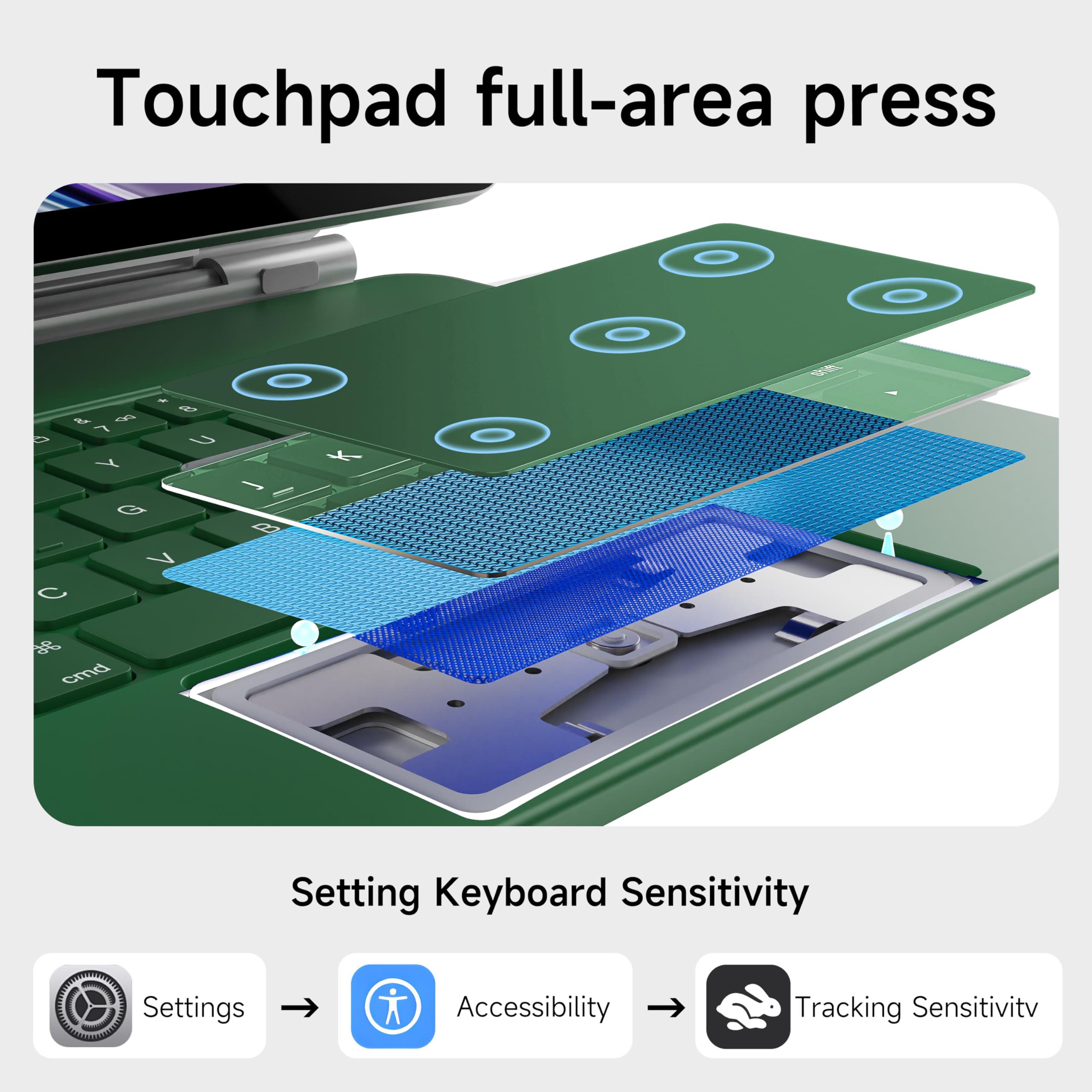 Mua nimin Keyboard for iPad Air 11-inch (M2) 2024/Air 5/4th 10.9" and ...