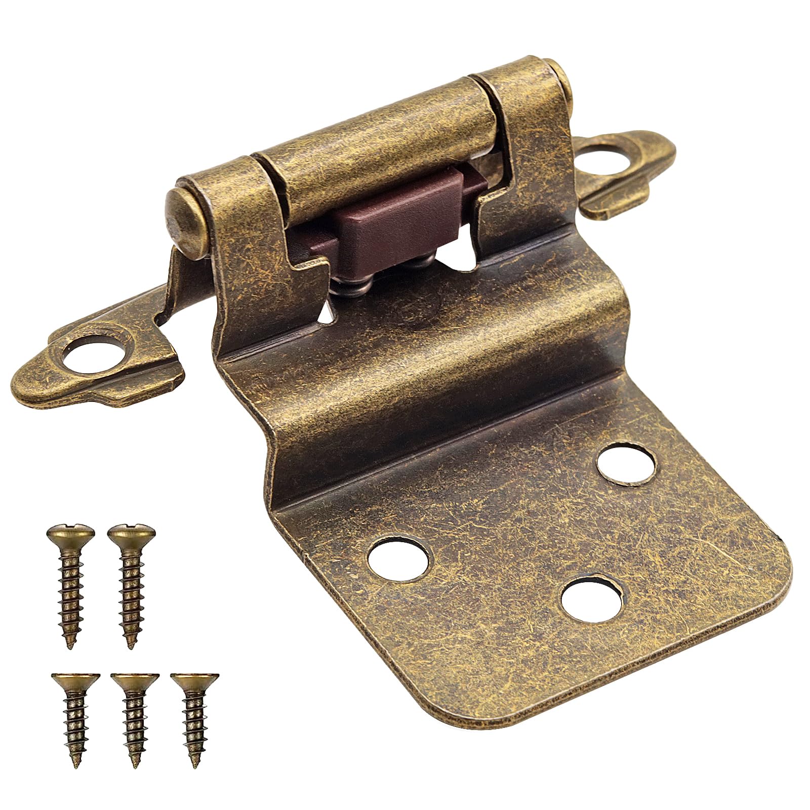 Antique Brass Inset Hinges for Kitchen Cabinet Door, 6 Pack (3 Pairs ...