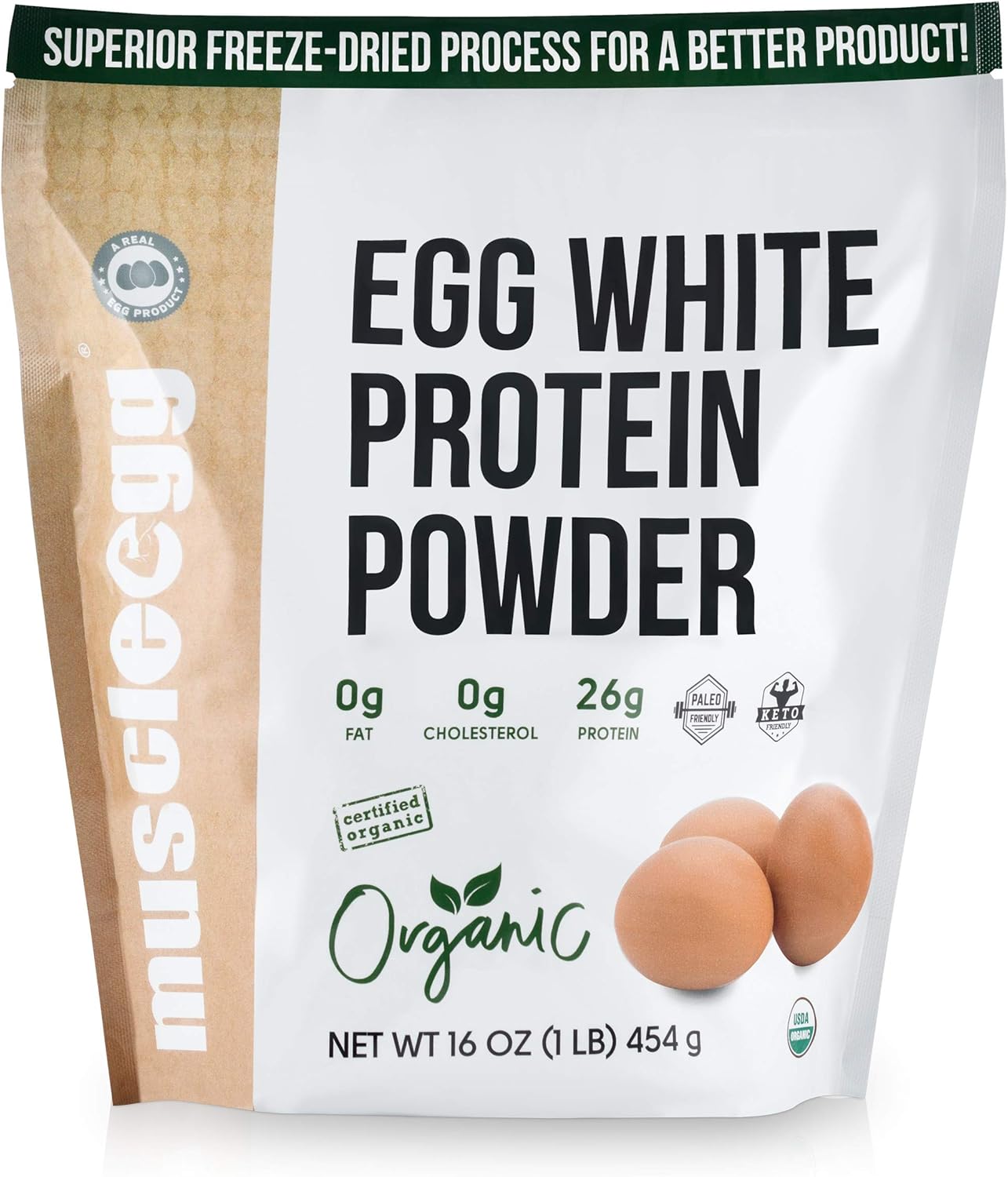 Amazon.com: Premium MuscleEgg Protein Powder from Egg Whites (1 Pound ...
