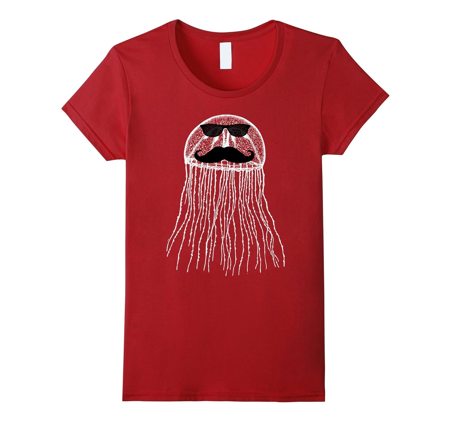 Funny Jellyfish with Mustache and Sunglasses T-Shirt