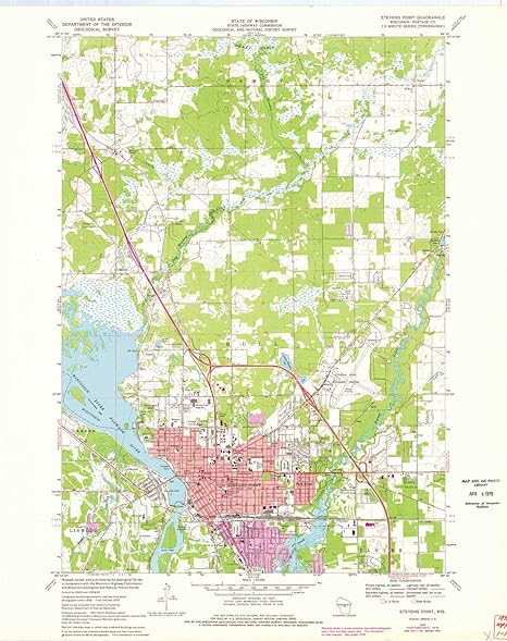 Amazon.com : YellowMaps Stevens Point WI topo map, 1:24000 Scale, 7.5 X ...