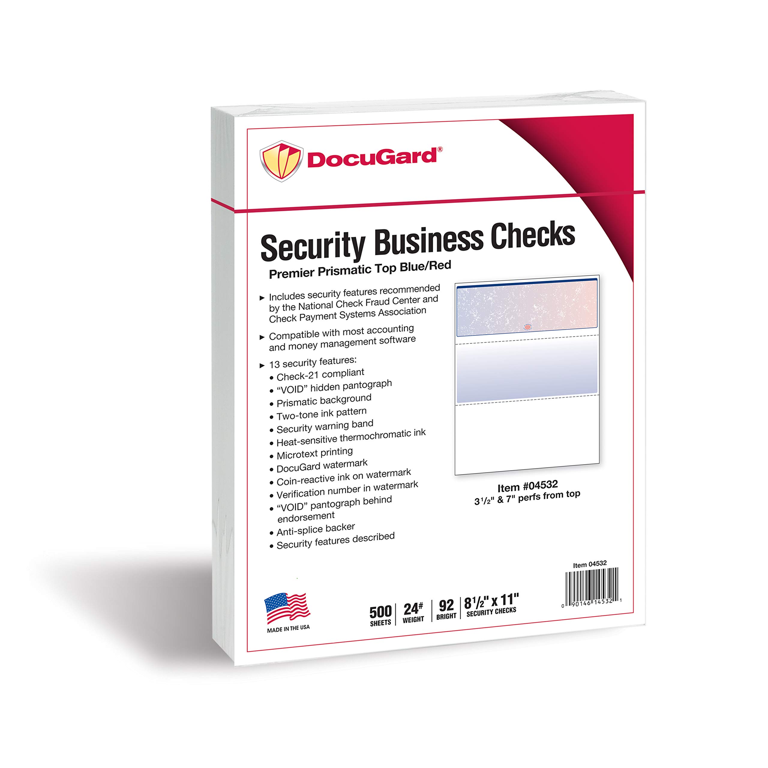 Mua DocuGard Blue/Red Premier Prismatic Top High Security Check Paper ...