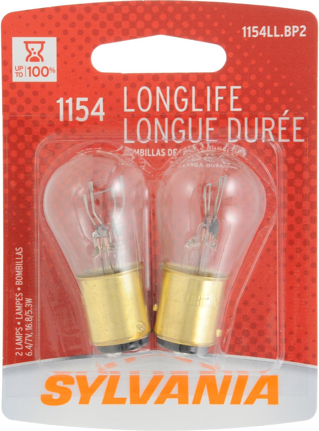 Amazon.com: SYLVANIA 1154 Long Life Miniature Bulb, (Contains 2 Bulbs ...