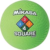 Amazon.com: Mikasa 8-1/2 Inch Four Square Playground Ball, Neon Orange ...