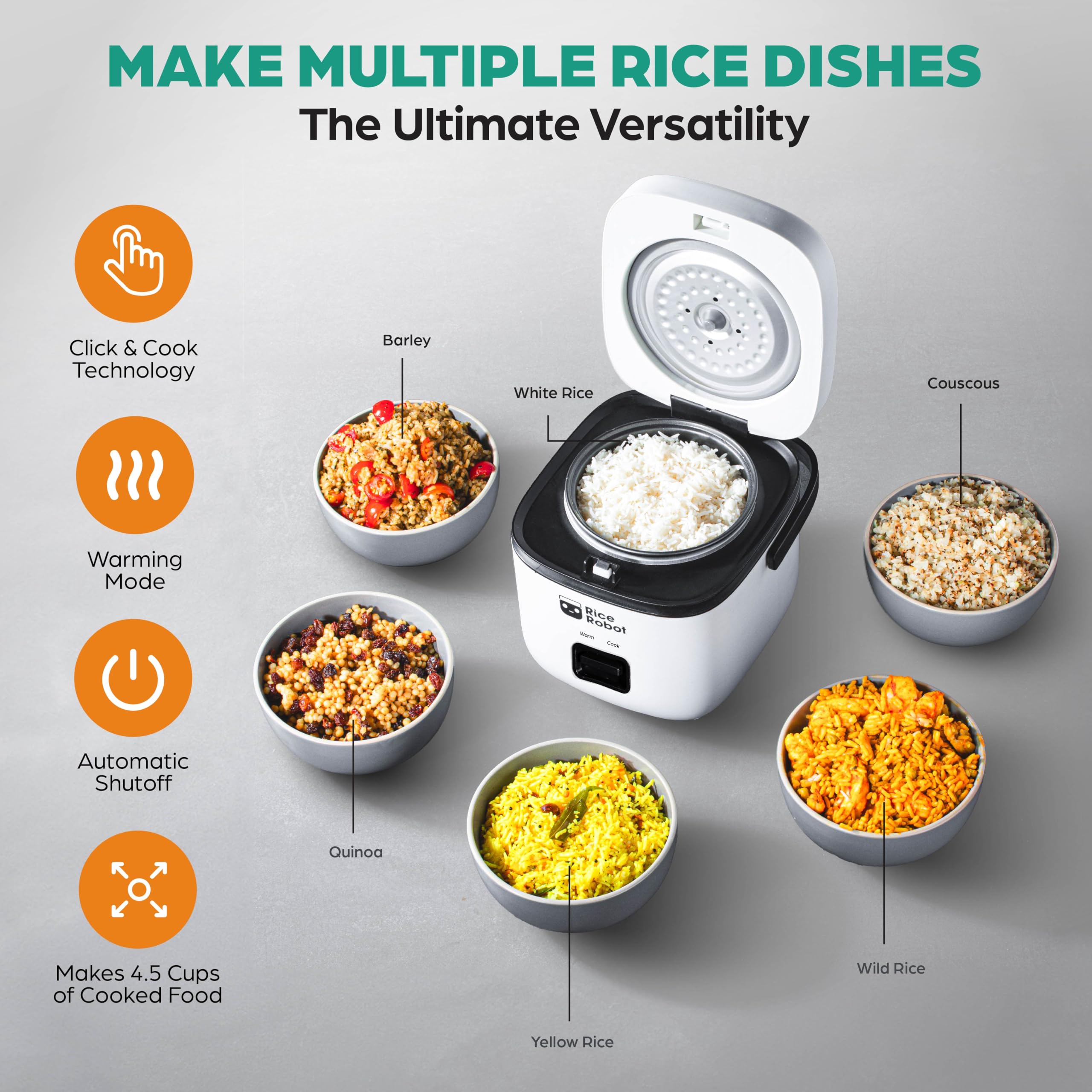 Mua Rice Robot Personal Rice Cooker, PFAS-free, Nonstick. 1.2 Quart ...