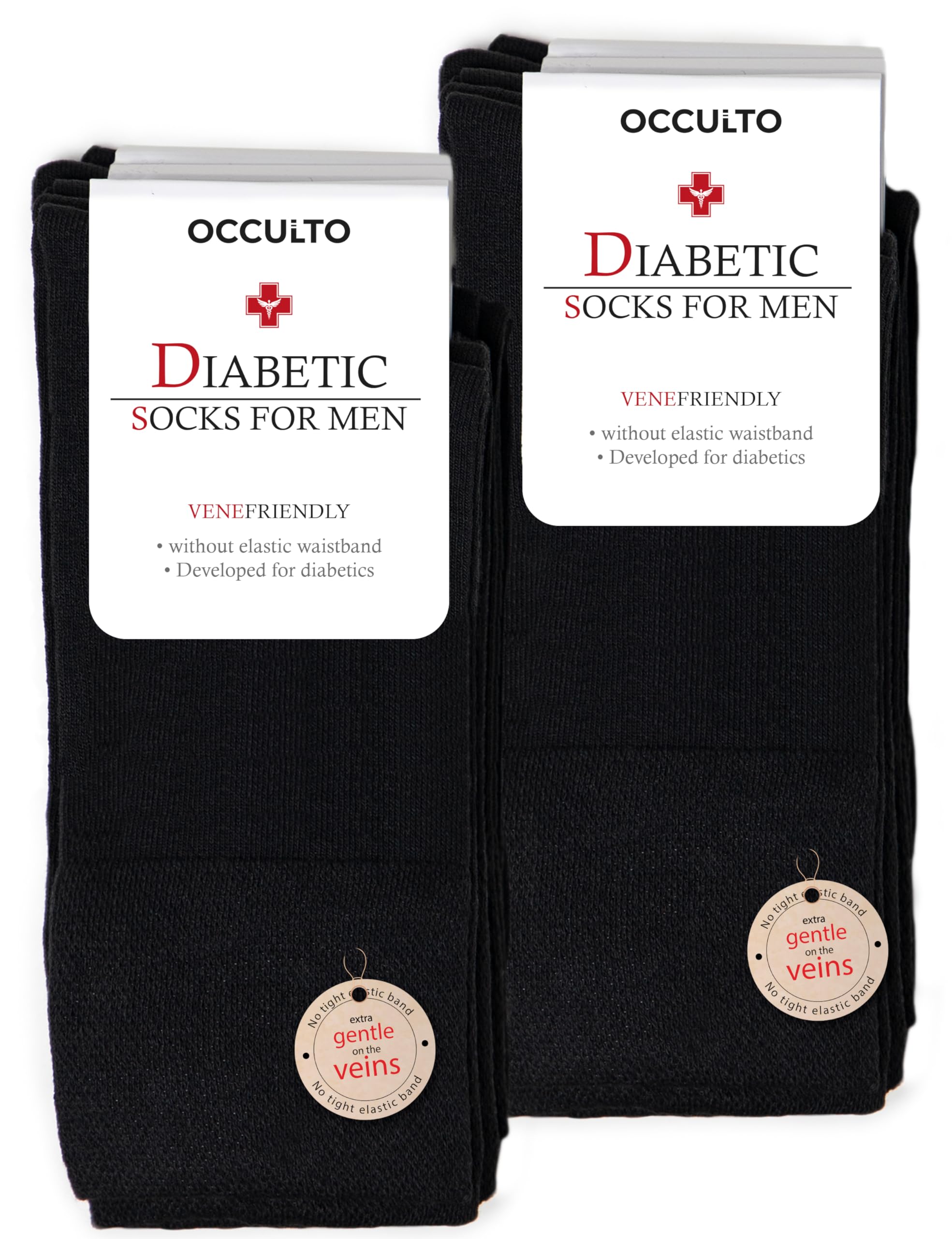 Occulto Men Diabetic Socks Pack of 10 (Model: Goetz) 10 Pairs | Black ...