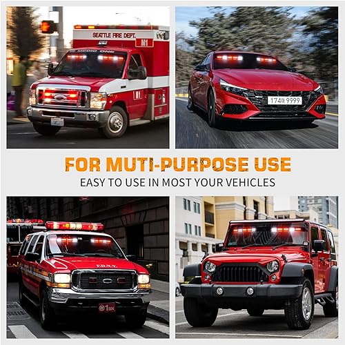 Red White Emergency Vehicle Lights