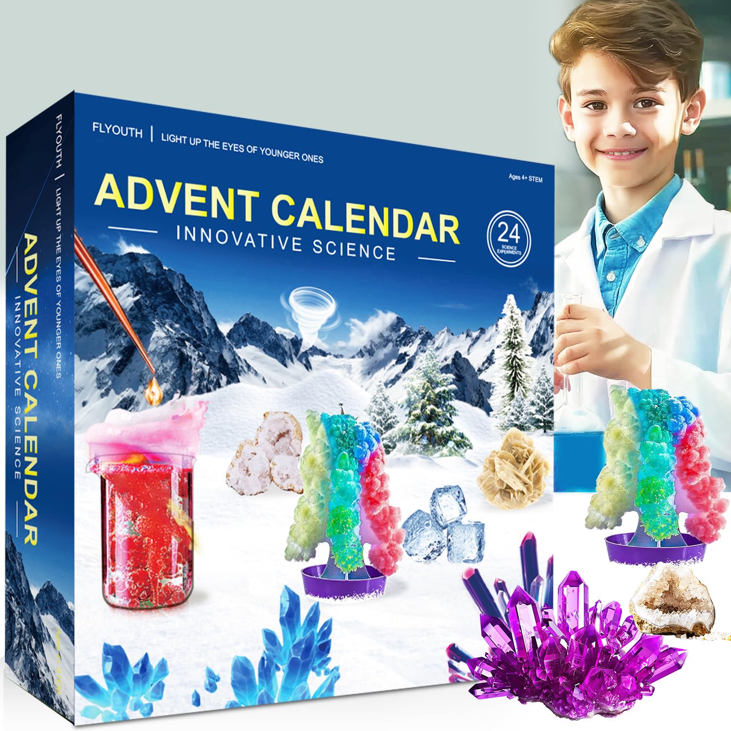 FLYOUTH Science Advent Calendar 2025 for Kids, National Geographic Kit ...