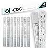 NOKKO Metal Ruler 12 Inch - Pack of 10 - Measuring Set of 12-Inch / 30 ...