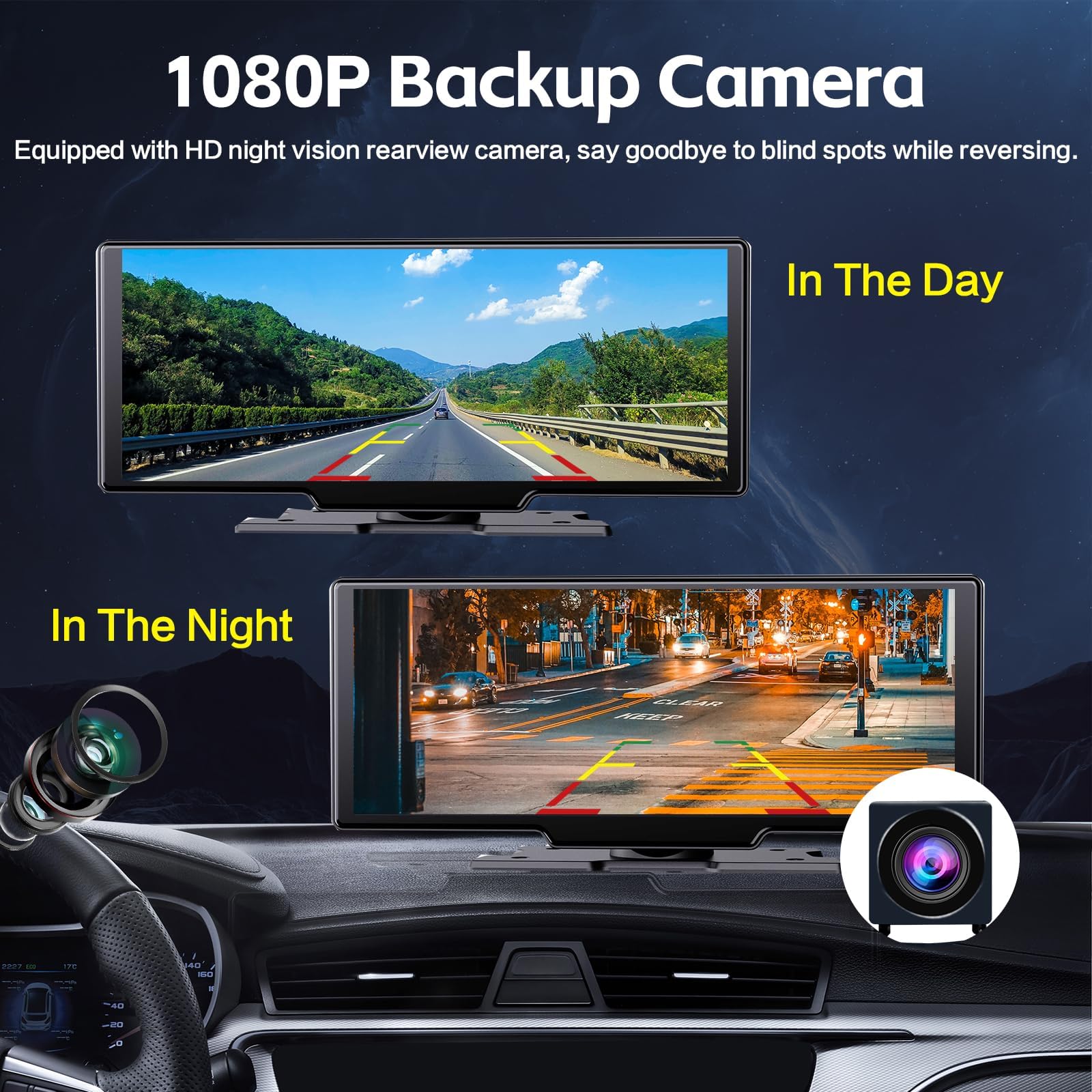 Mua Luzeterna 9 inch Wireless Apple CarPlay Screen for Car & 4K Dash ...