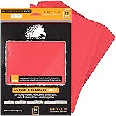 Amazon.com: MyArtscape Graphite Transfer Paper, 20 Black Sheets - Wax ...