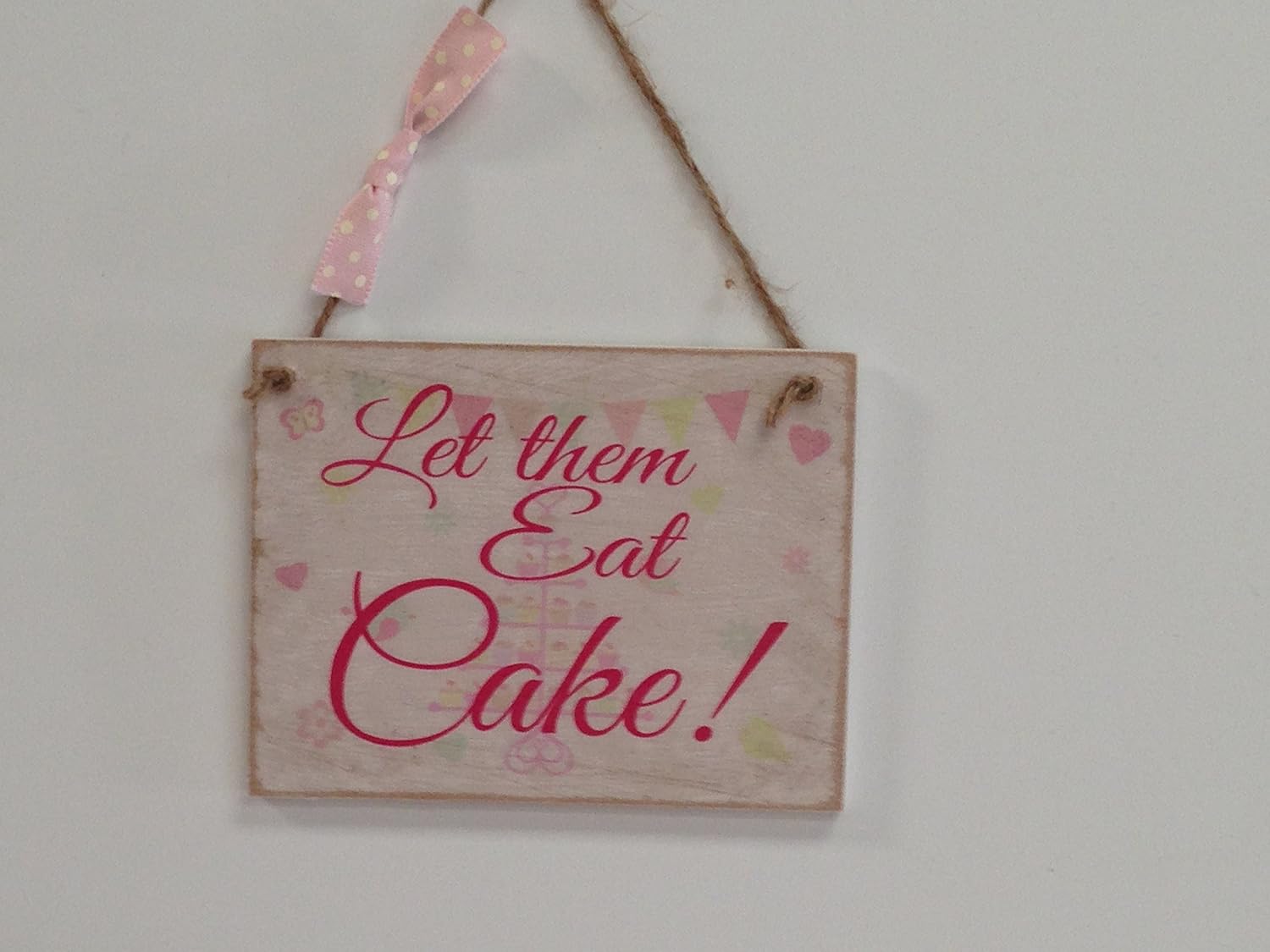Let Them Eat Cake Sign/Plaque - Shabby Chic Vintage: Amazon.co.uk ...