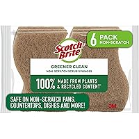 Amazon.com: Scotch-Brite Greener Clean Non-Scratch Scrub Sponge, Sponge ...