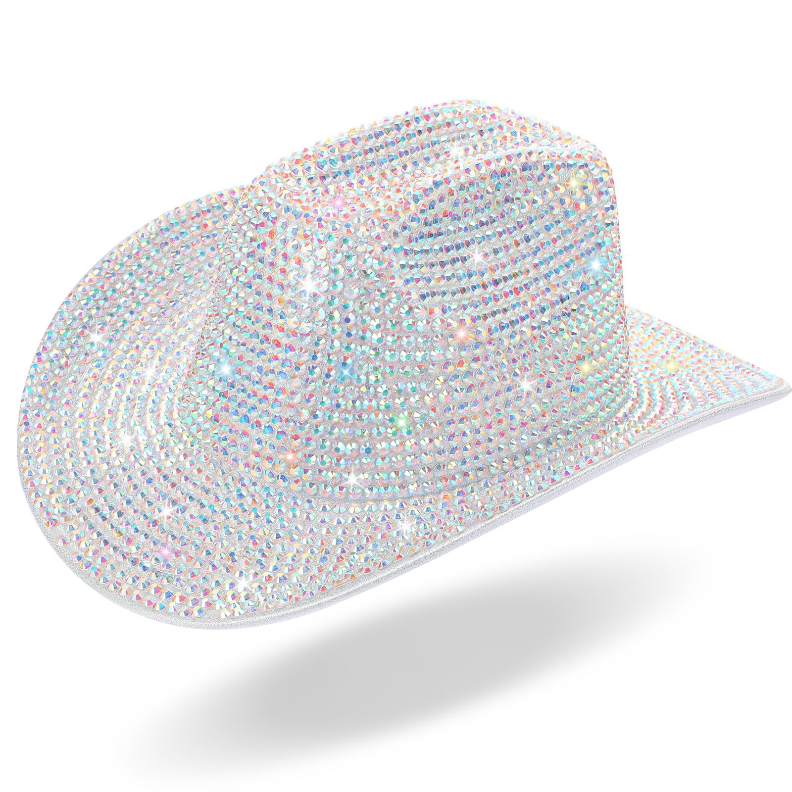 Hercicy Rhinestone Cowboy Hat with Diamond Fringe Bling Cowgirl Hat ...