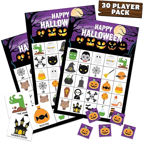 Halloween Games For Kids Party - Halloween Bingo Game For Kids With Up ...