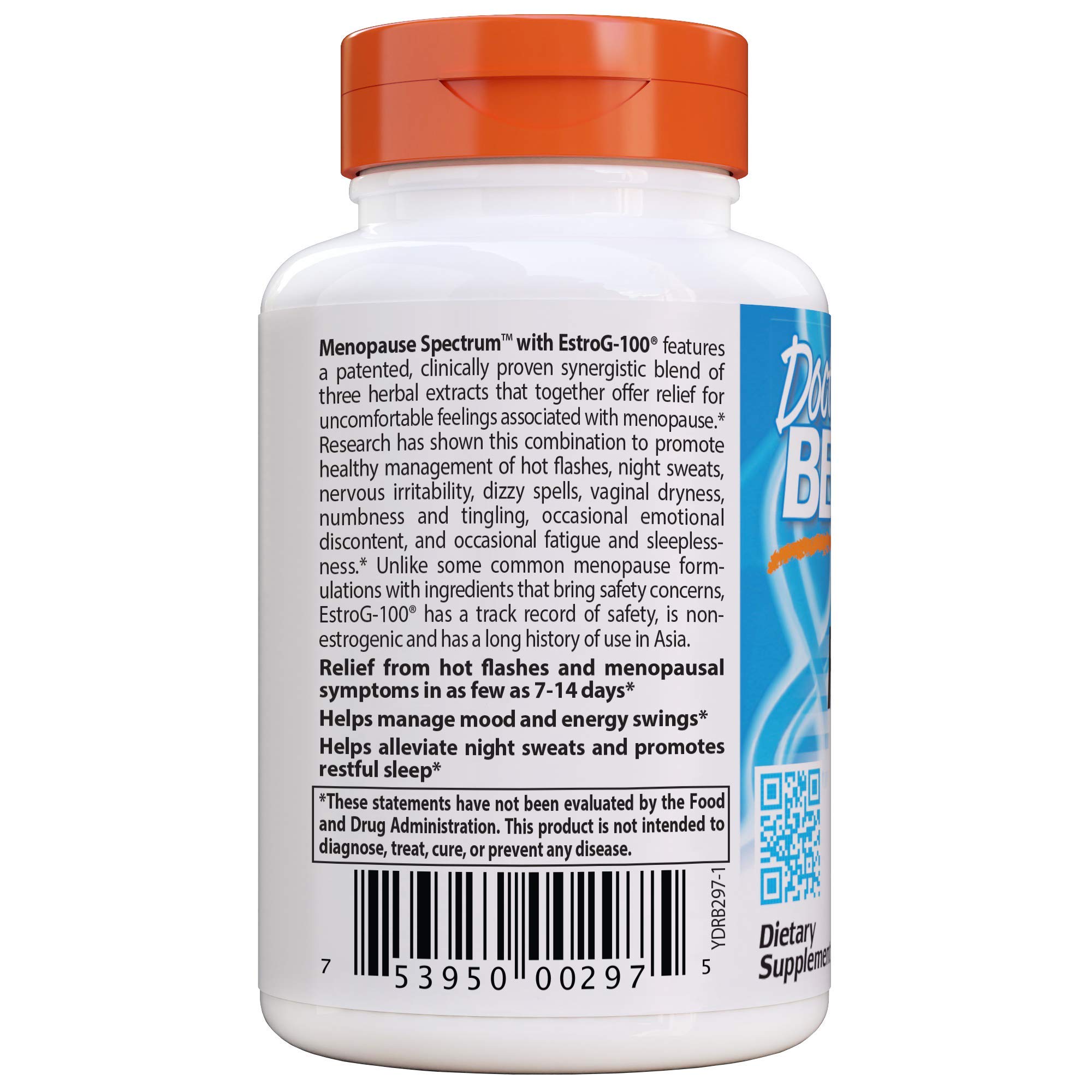 Doctor's Best Menopause Spectrum with EstroG-100, Non-GMO, Vegan ...
