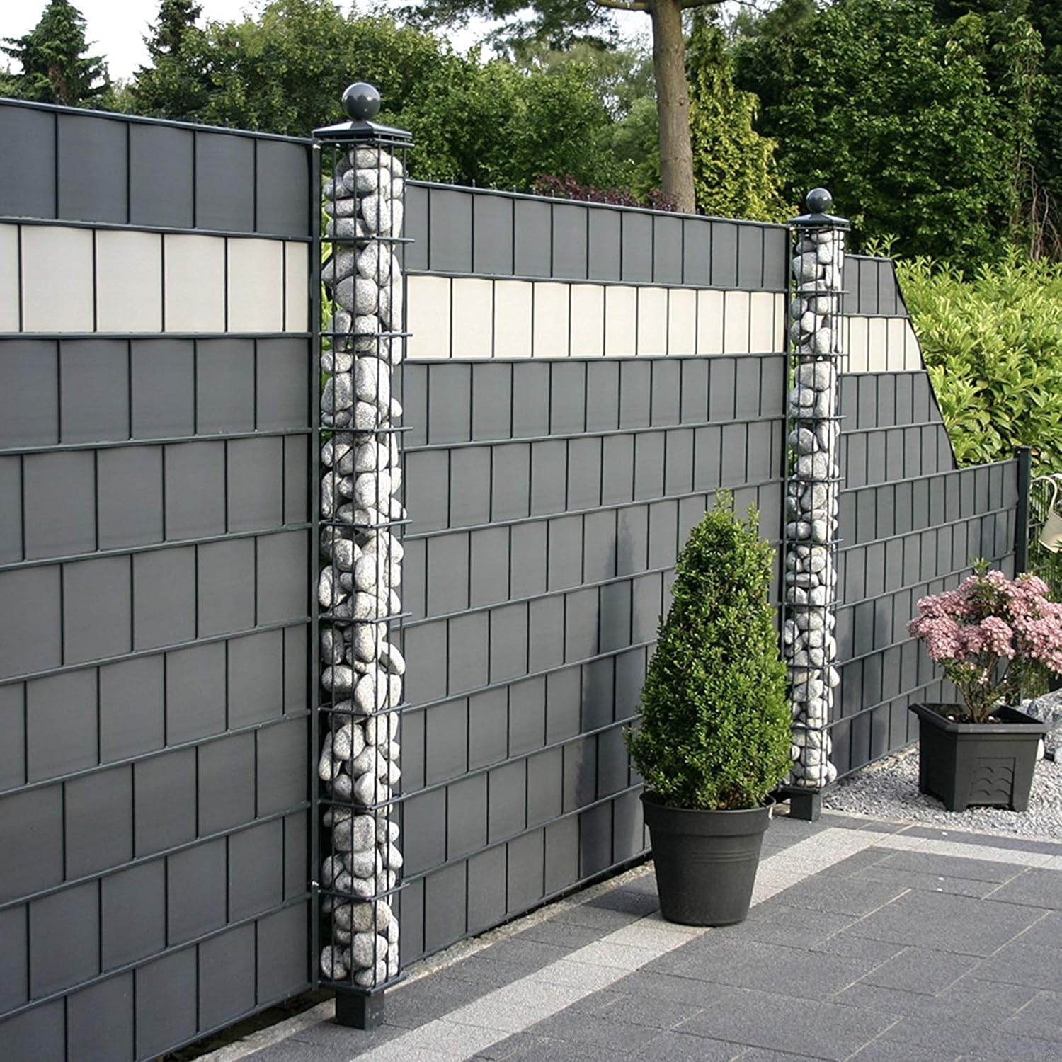 TerraUno – Premium privacy screen strips for double rod mat fence ...