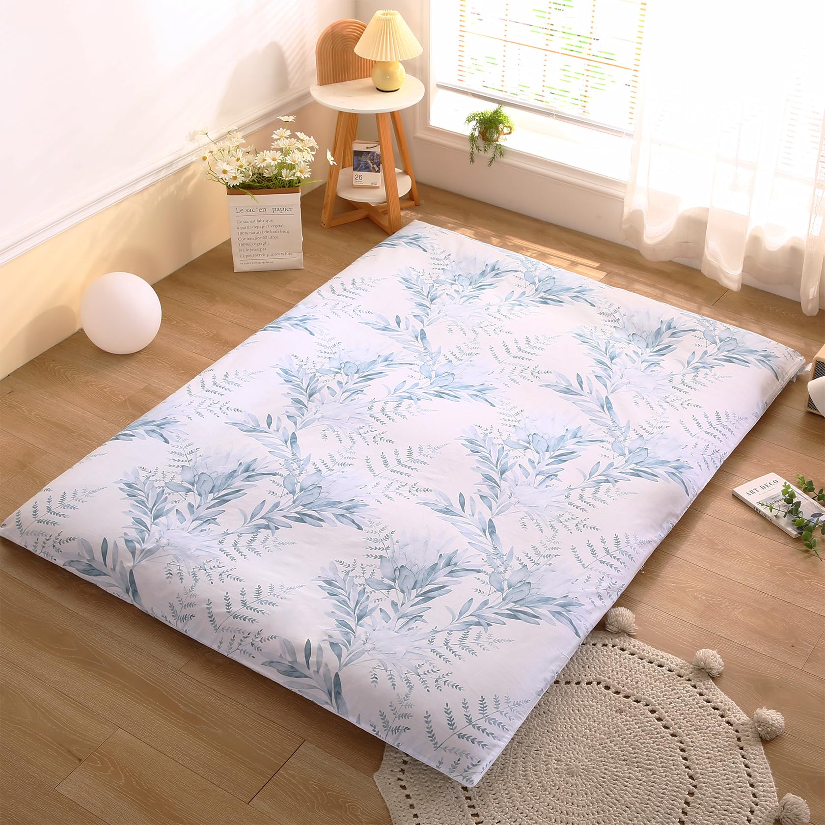 YUDACHU Cotton Cover for Traditional Japanese Floor Futon Mattress ...