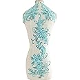 Amazon.com: Blue Applique lace, Bodice Applique, Blue Trim Beaded, Blue ...