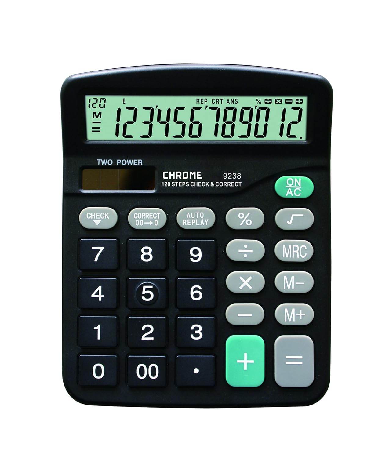 Chrome 9238 - Check & Correct Basic Calculator Black (12 Digit): Amazon ...