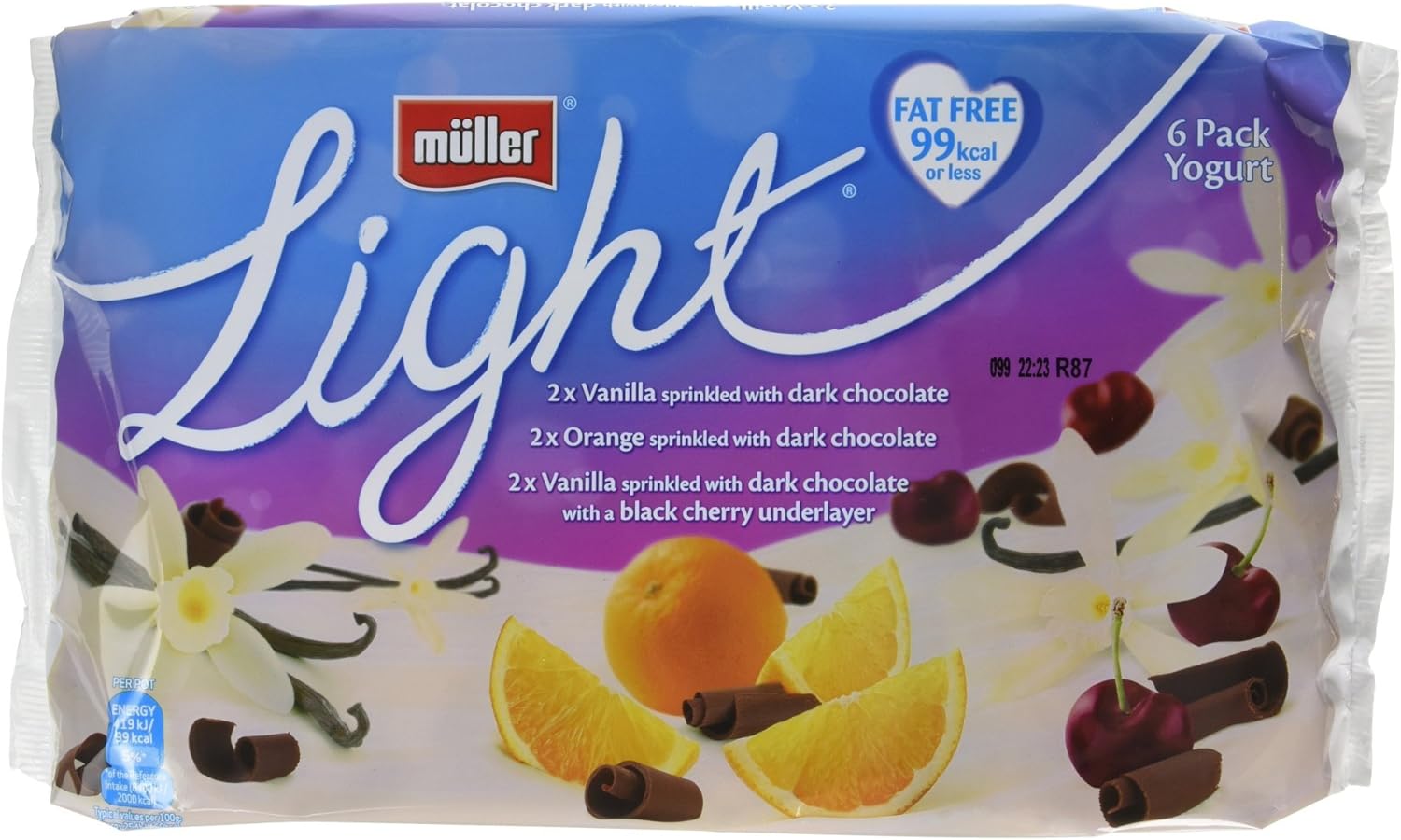 Muller Light Fat Free Mixed Yoghurts with Dark Chocolate Sprinkles ...