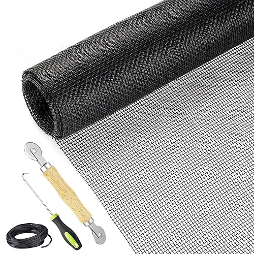 Screen Repair Kit Easy DIY Project 36" x 90" Fiberglass Screen Mesh ...