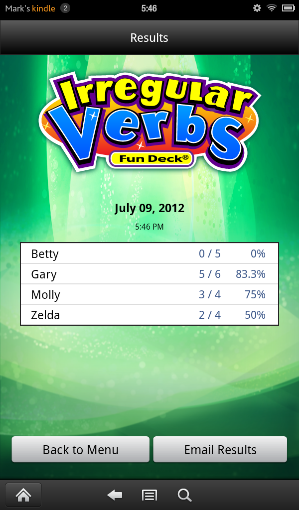 Irregular Verbs Fun Deck:Amazon.com:Appstore for Android