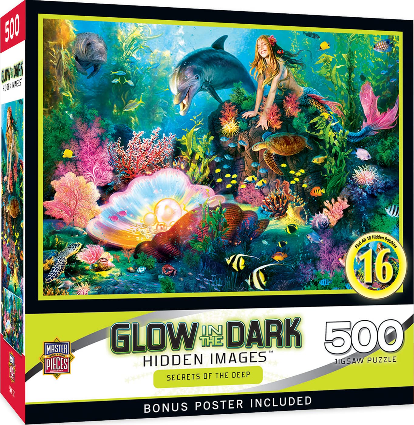 Masterpieces 500 Piece Glow in The Dark Jigsaw Puzzle for Adults ...