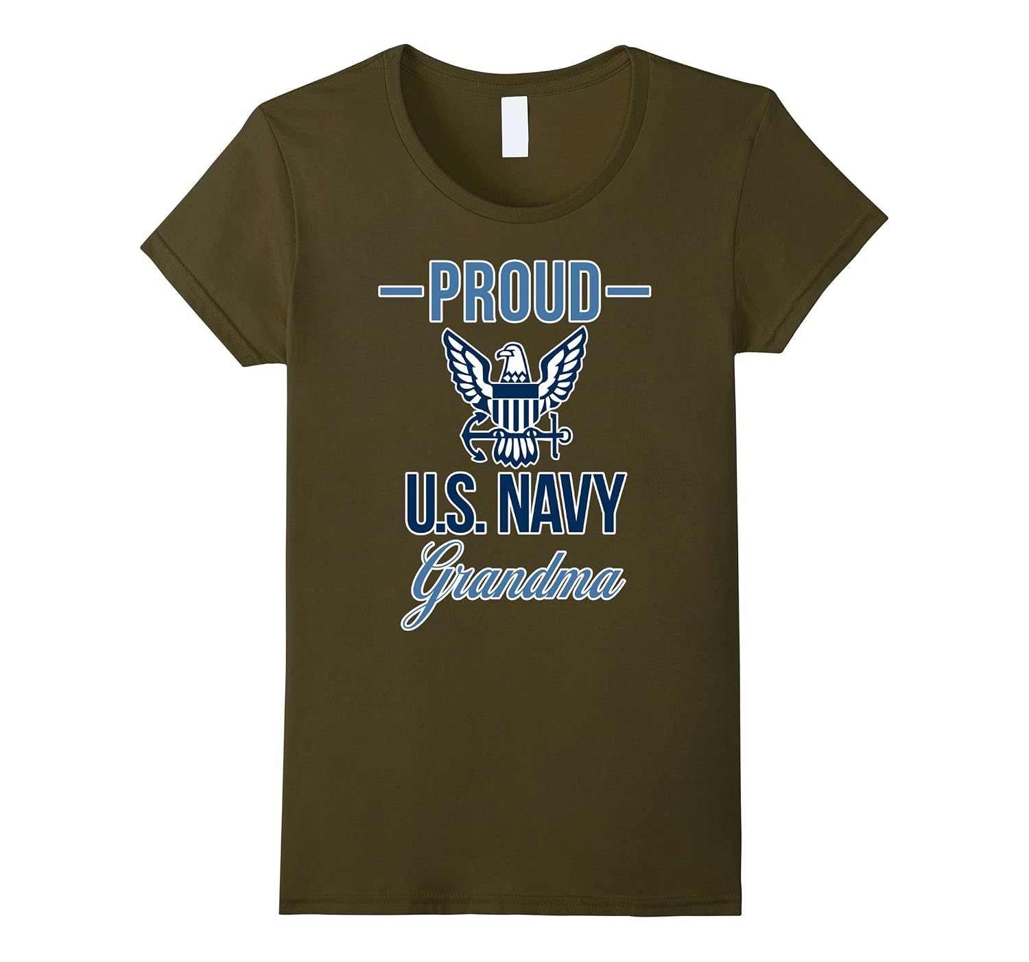 Women’s Navy Grandma T-Shirt “Proud US Navy Grandma”-Art – Artvinatee