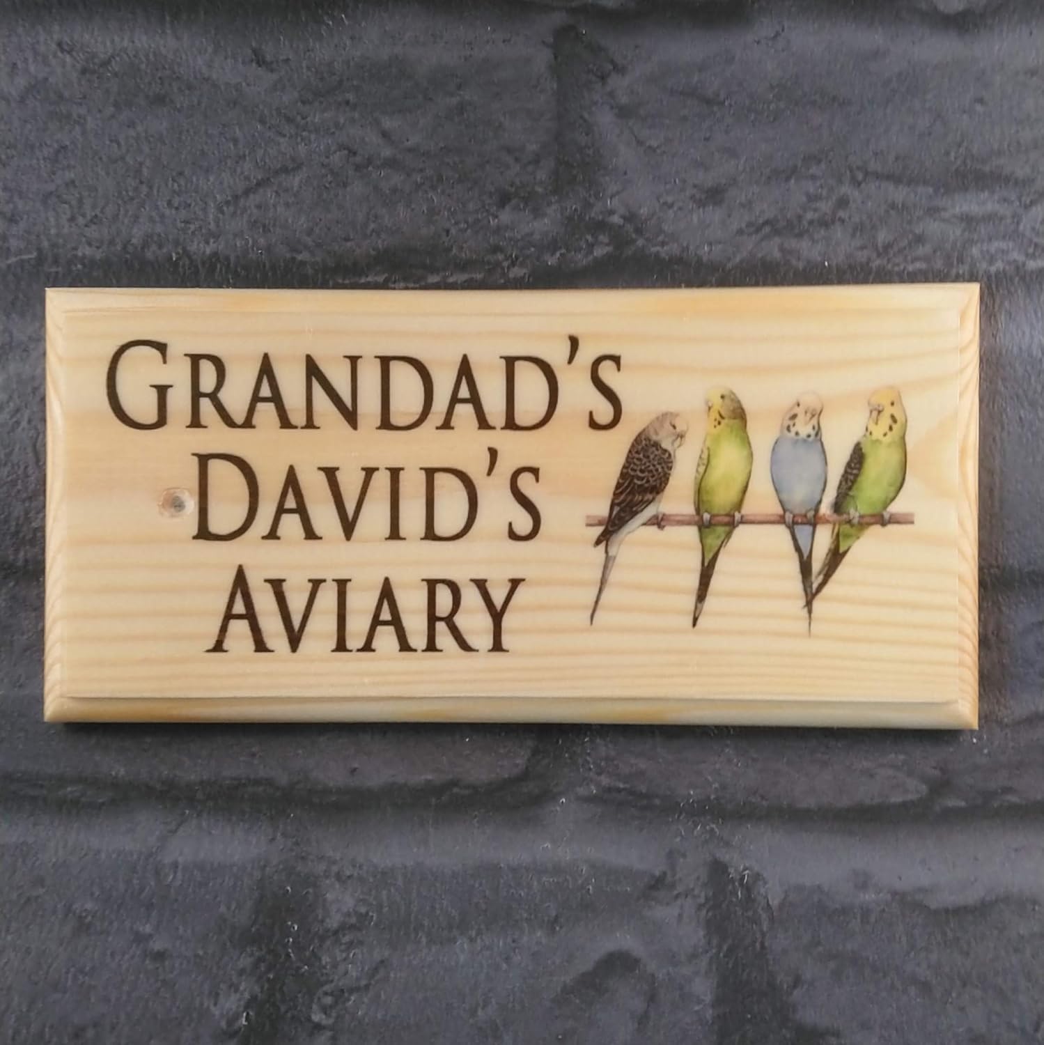 Personalised Aviary Sign, Bird Shed Sign, Custom Aviary Plaque ...