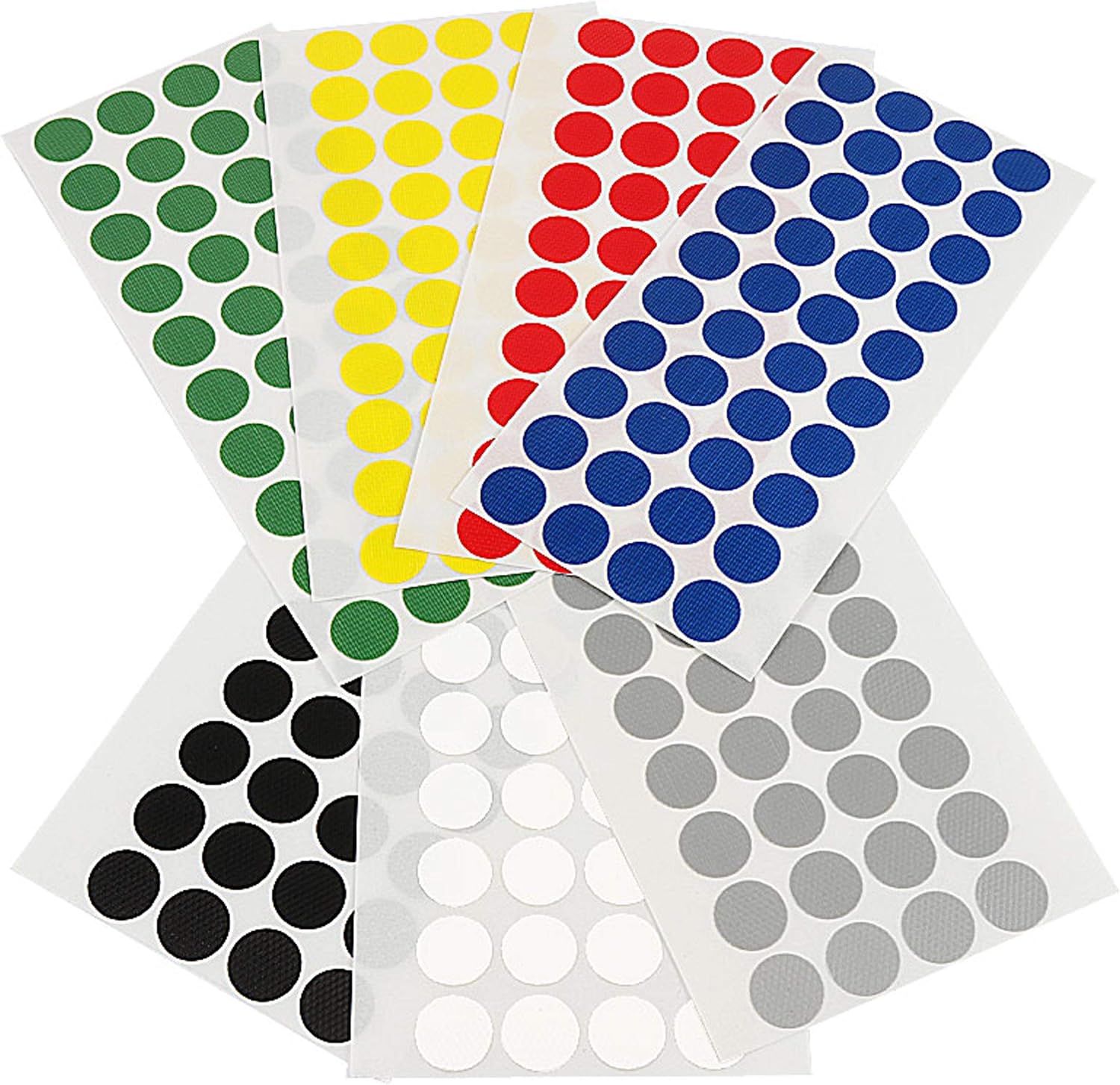 Coloured adhesive dots, 15 or 30 mm diameter, polyethylene coated ...