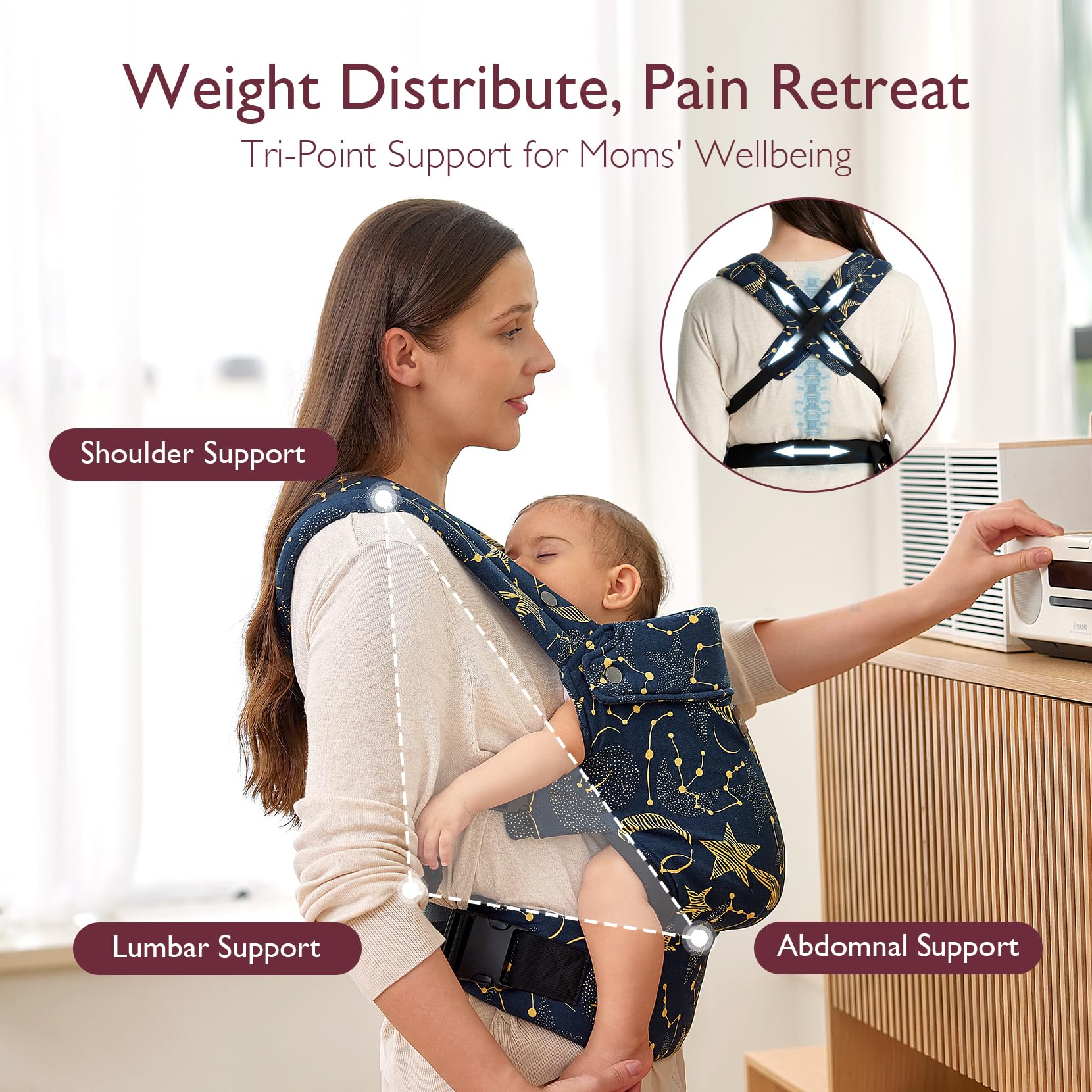 Mua Momcozy Baby Carrier Newborn to Toddler - Ergonomic, Cozy and ...