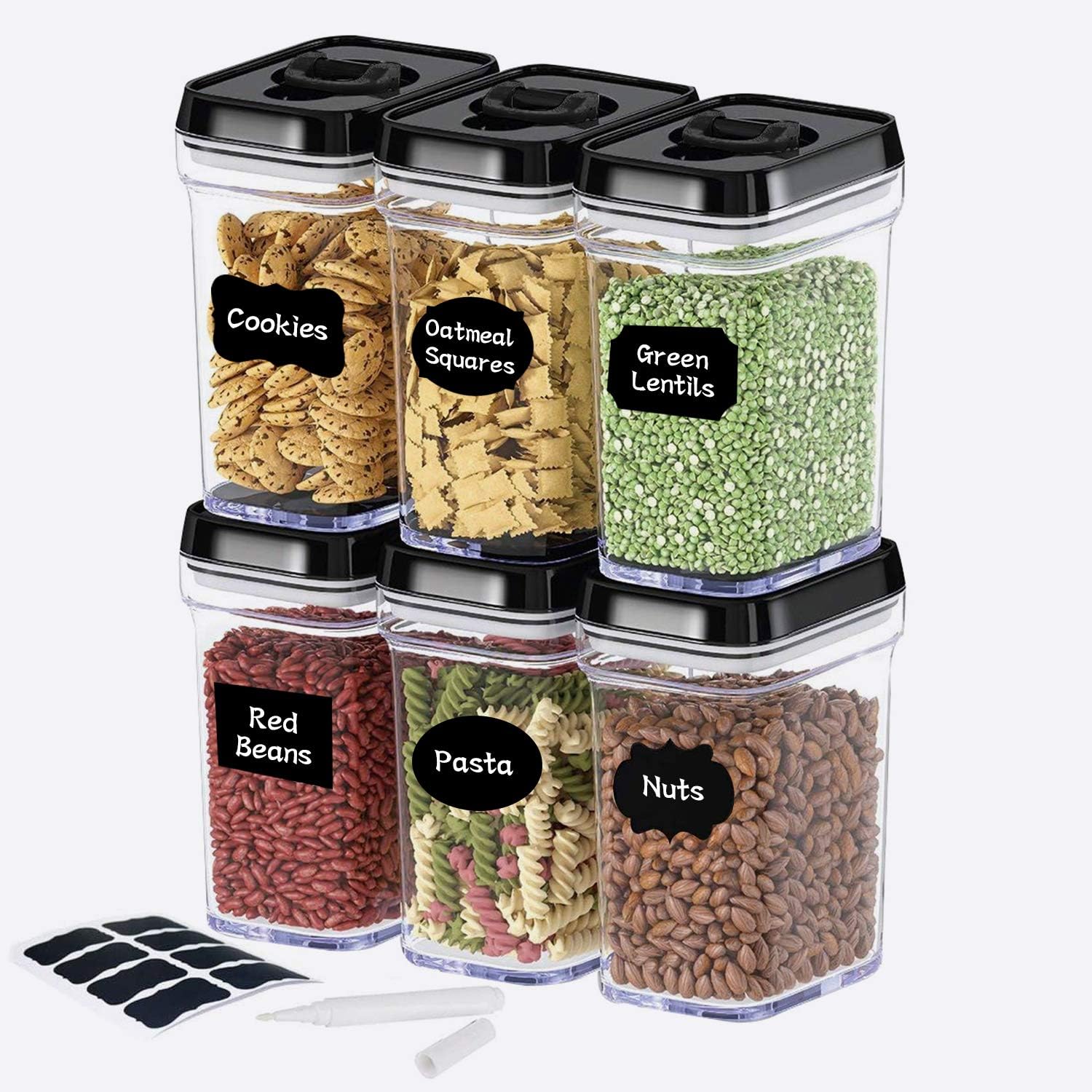 Food Storage Container with Lids – Airtight Plastic BPA Free Keep Food ...