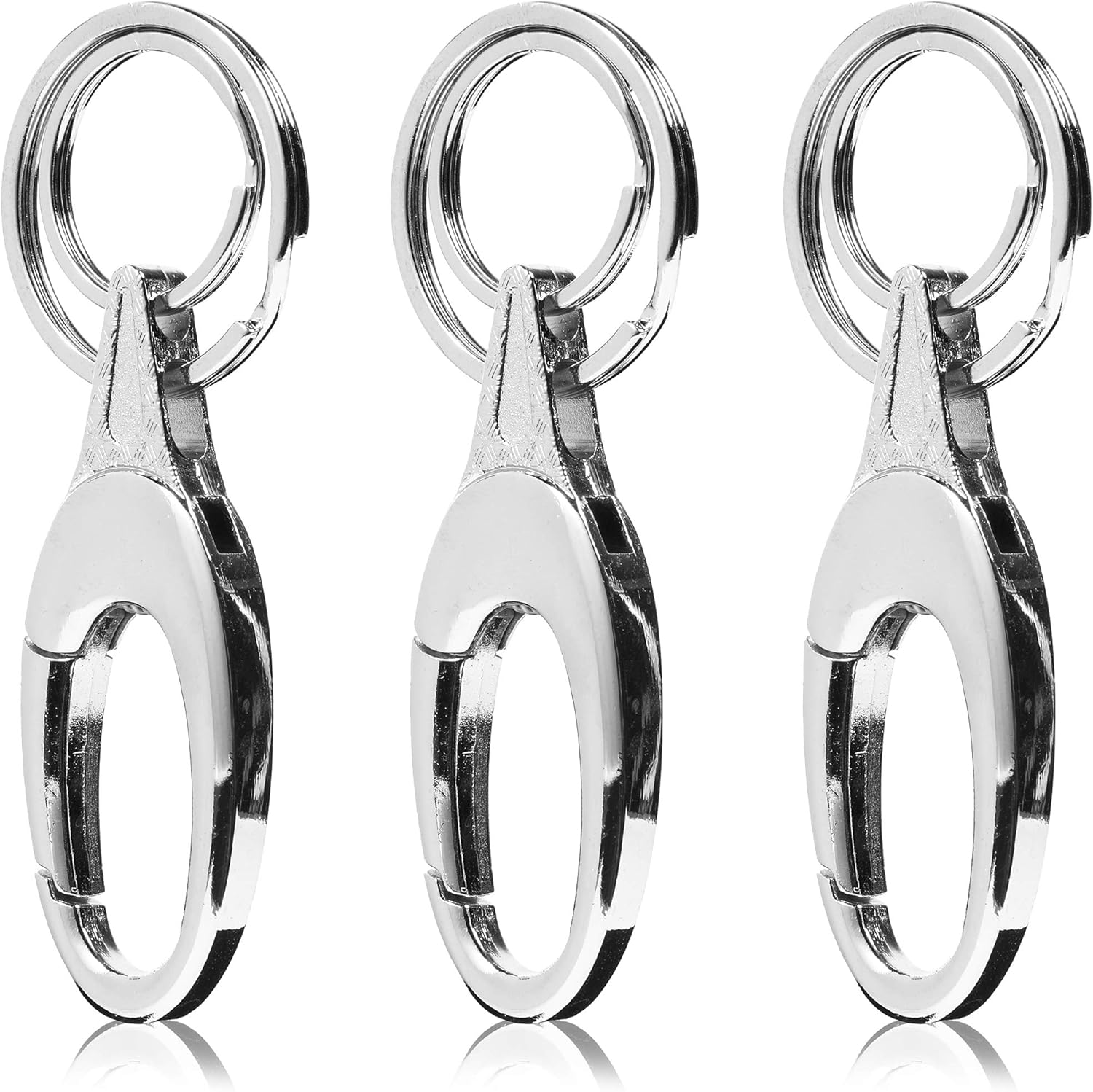 Amazon.com: Silver Keychain Clip, Stainless Steel (3.5 Inches, 3 Pack ...