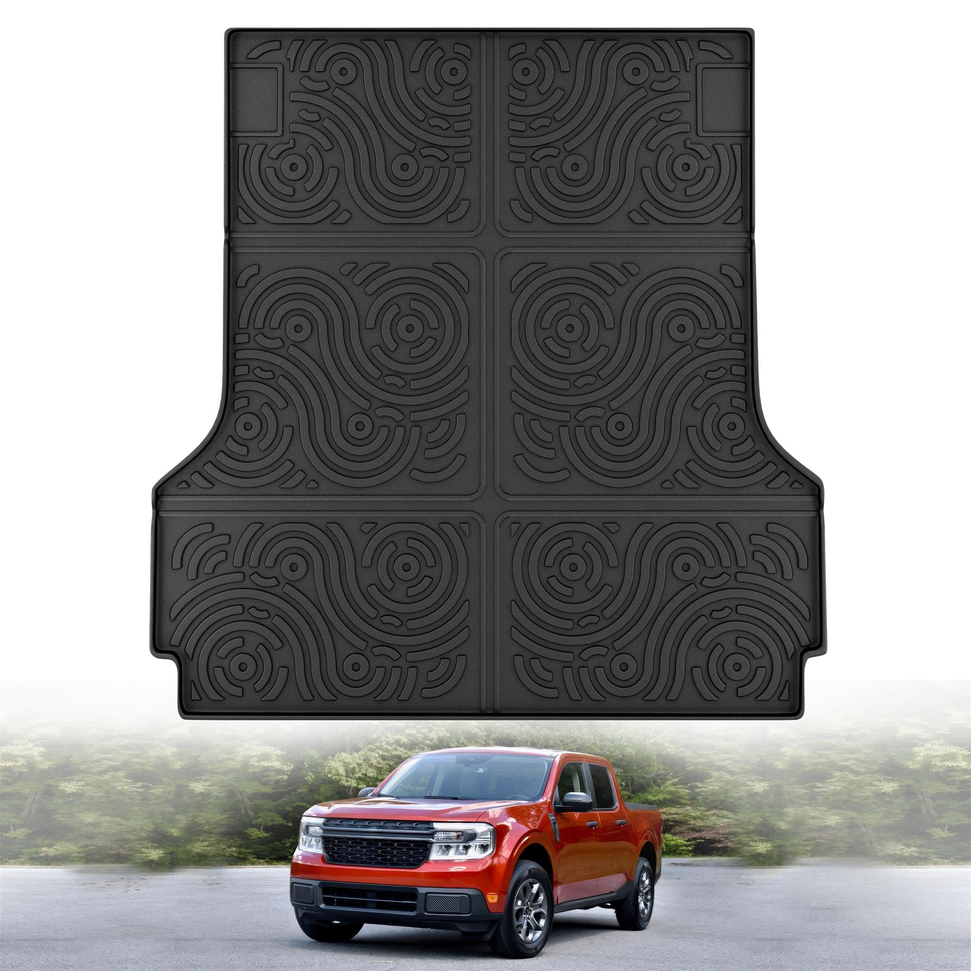 KARPAL Truck Bed Mat Compatible with 2022-2025 Ford Maverick Hybrid, All Weather Custom Fit TPE ...