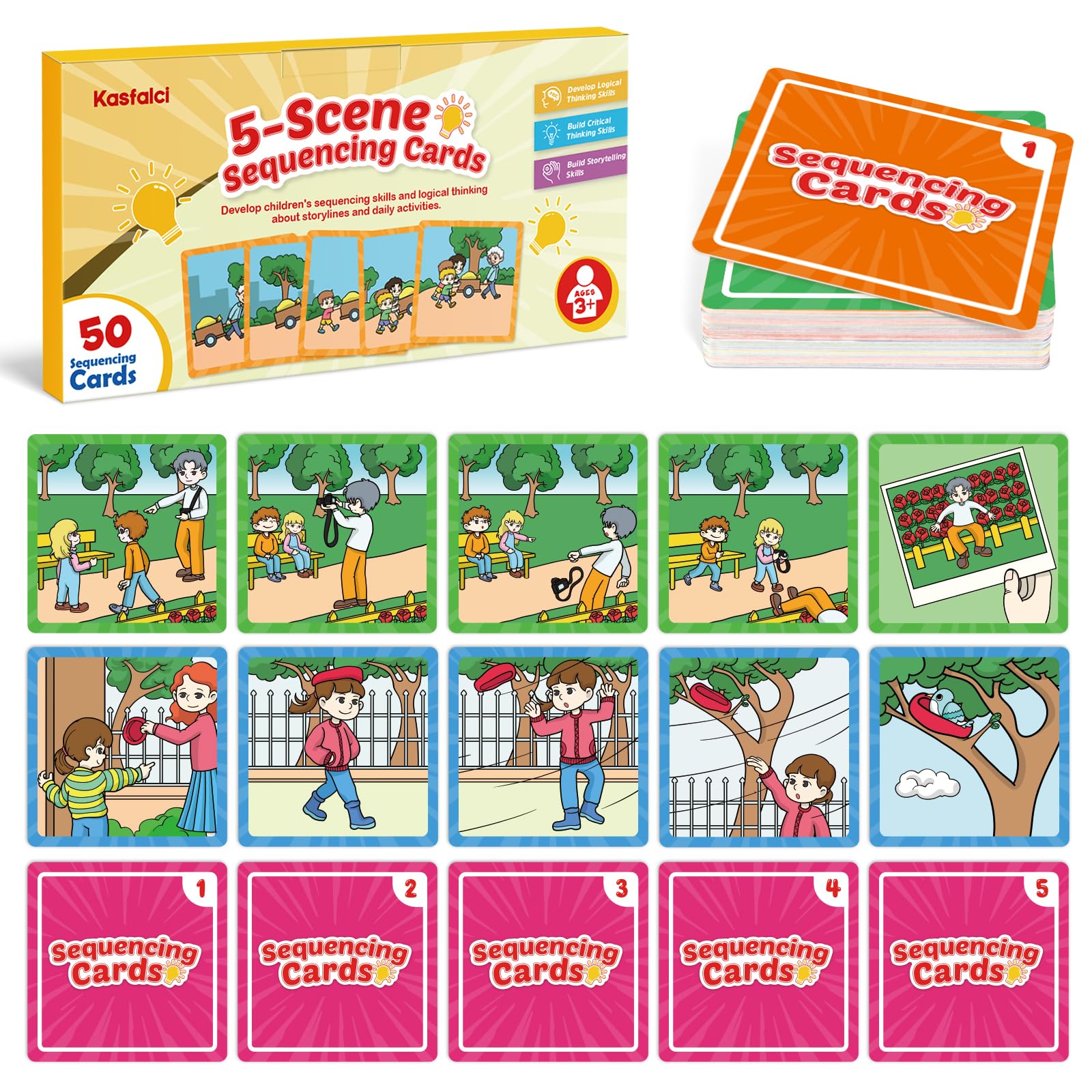 Mua Sequencing Cards, Sequence Game for Kids, Speech Therapy Materials for Autism, Improve ...