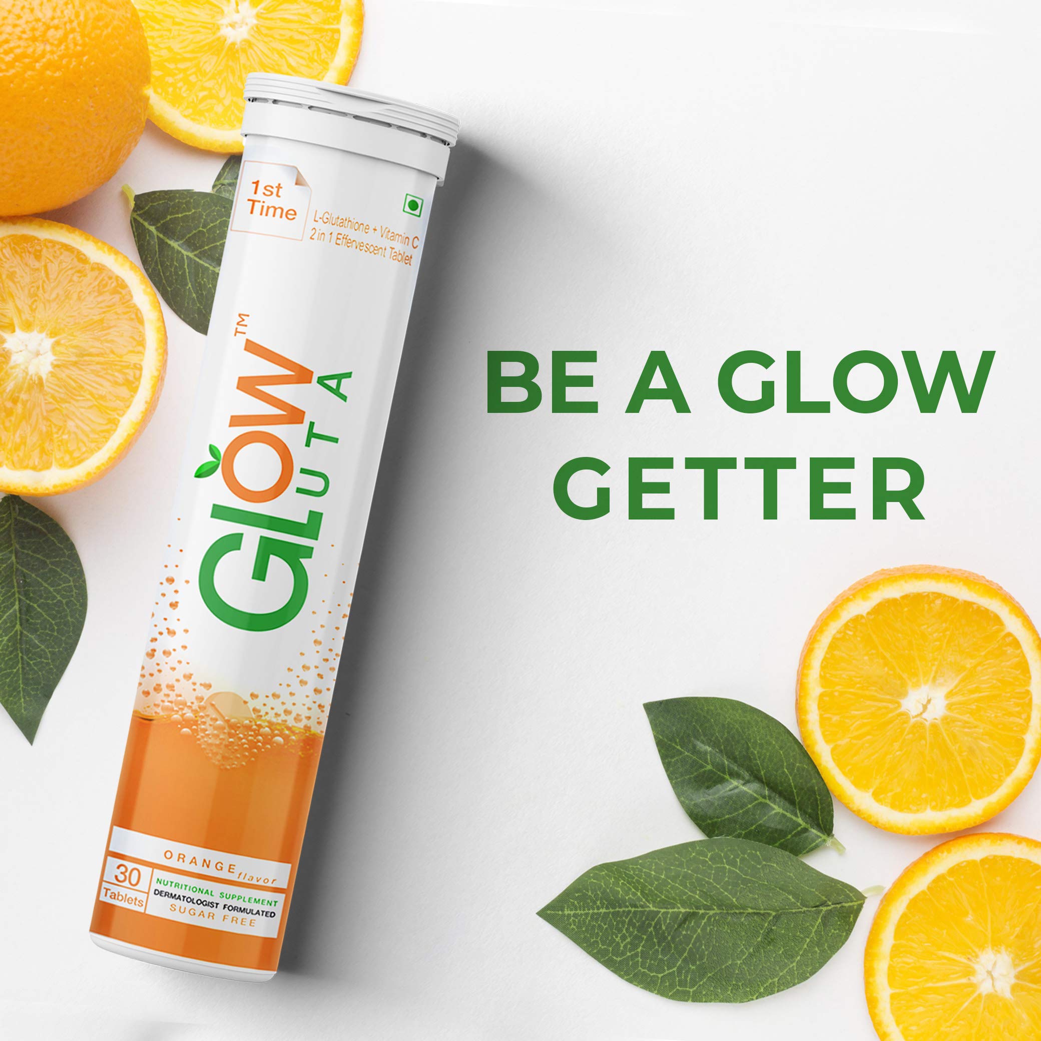 Mua GlutaGlow 2 in 1 L-Glutathione 500mg + Vitamin C1000mg 30 Effervescent Tablets Antioxidant ...
