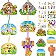 Amazon.com: Funrous 48 Pack Easter Religious Craft Kits Easter Sticker ...