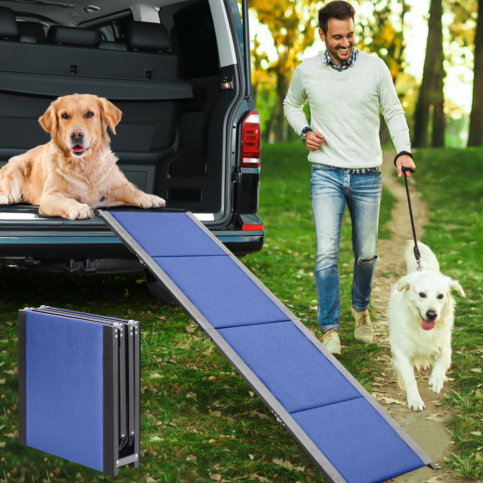Dog Ramp for Car.71''Lx17.7''W Dog ramp for Bed,Sofa.Waterproof Non ...