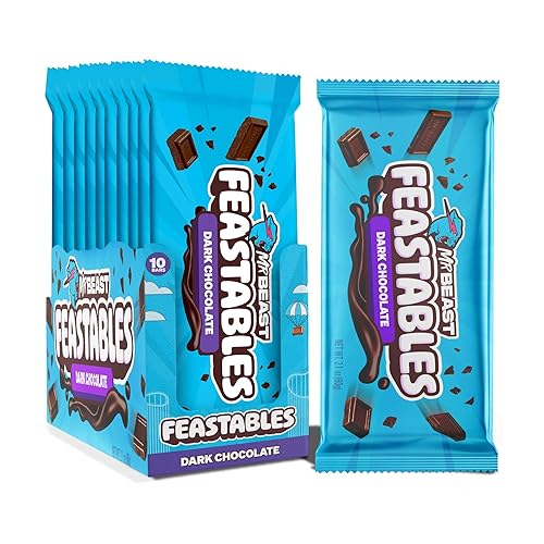 Feastables Original Dark Chocolate KING Size Chocolate Bar, 2.1oz (60g ...