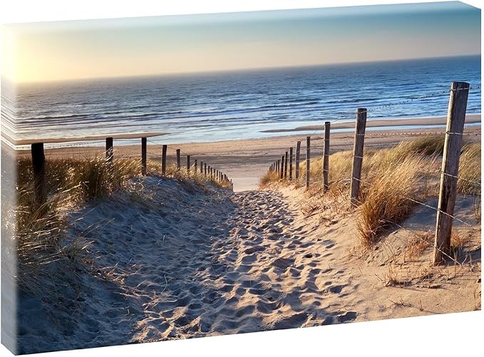 Weg zum Nordseestrand Bilder auf Leinwand Poster Wandbild Poster Fotografie | Wandbild im XXL ...