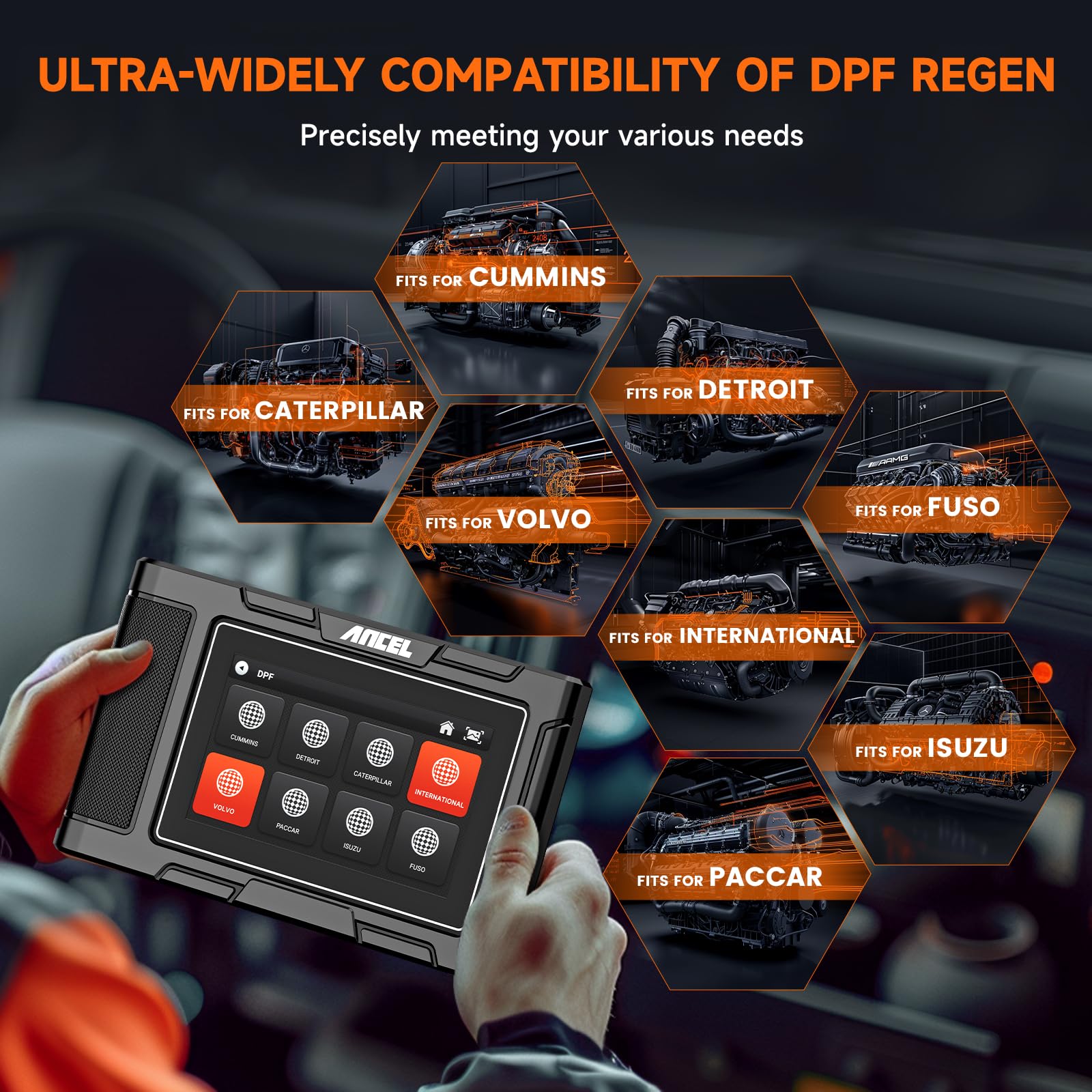 Mua ANCEL HD3300 HD Truck Scanner Diagnostic Tool with DPF Regen, All ...