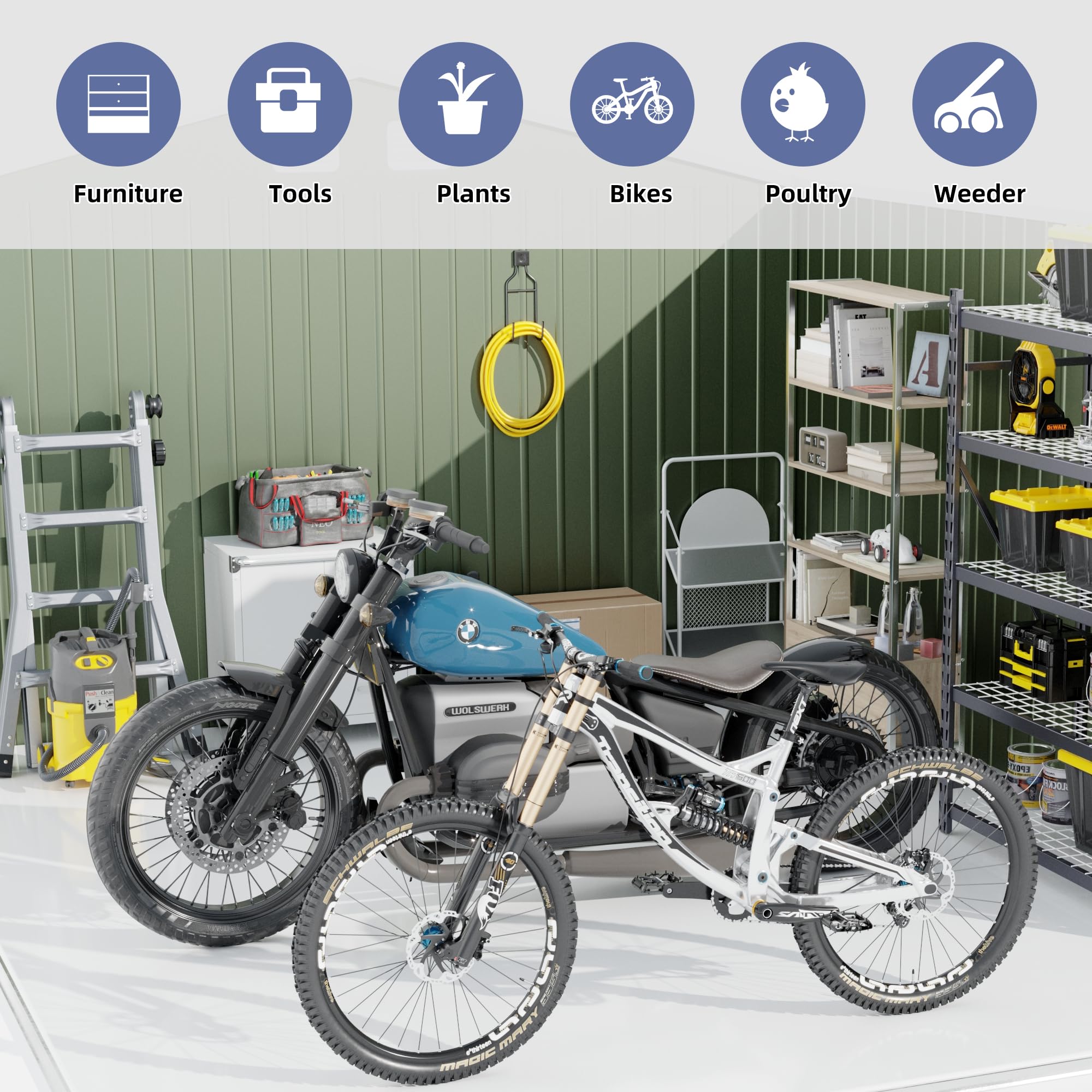 DHPM Sheds Outdoor 8FT X 6FT With Window & Oversized Storage Clearance ...