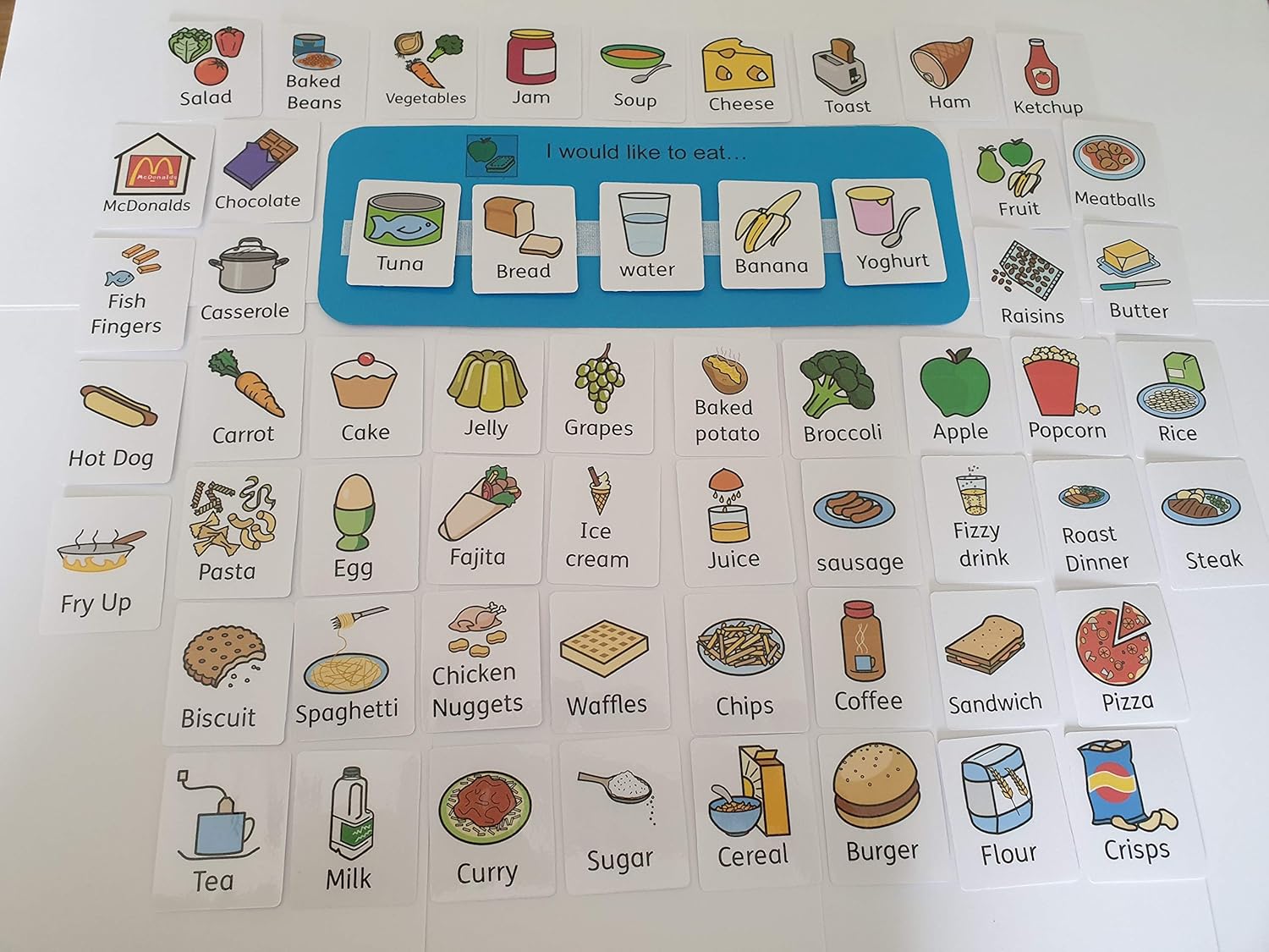 Learning Fun Resources Visual Food Choices board – Autism, special ...