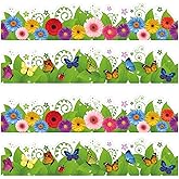 Amazon.com: Whaline 69Ft Spring Bulletin Board Border Cartoon Butterfly ...