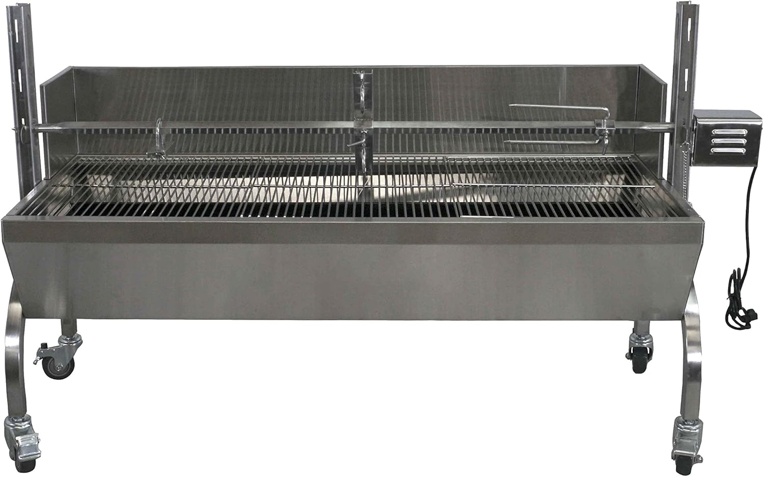 Amazon.com: TITAN GREAT OUTDOORS Rotisserie Grill Roaster w/Windscreen ...