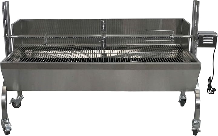 Amazon.com: TITAN GREAT OUTDOORS Rotisserie Grill Roaster w/Windscreen ...