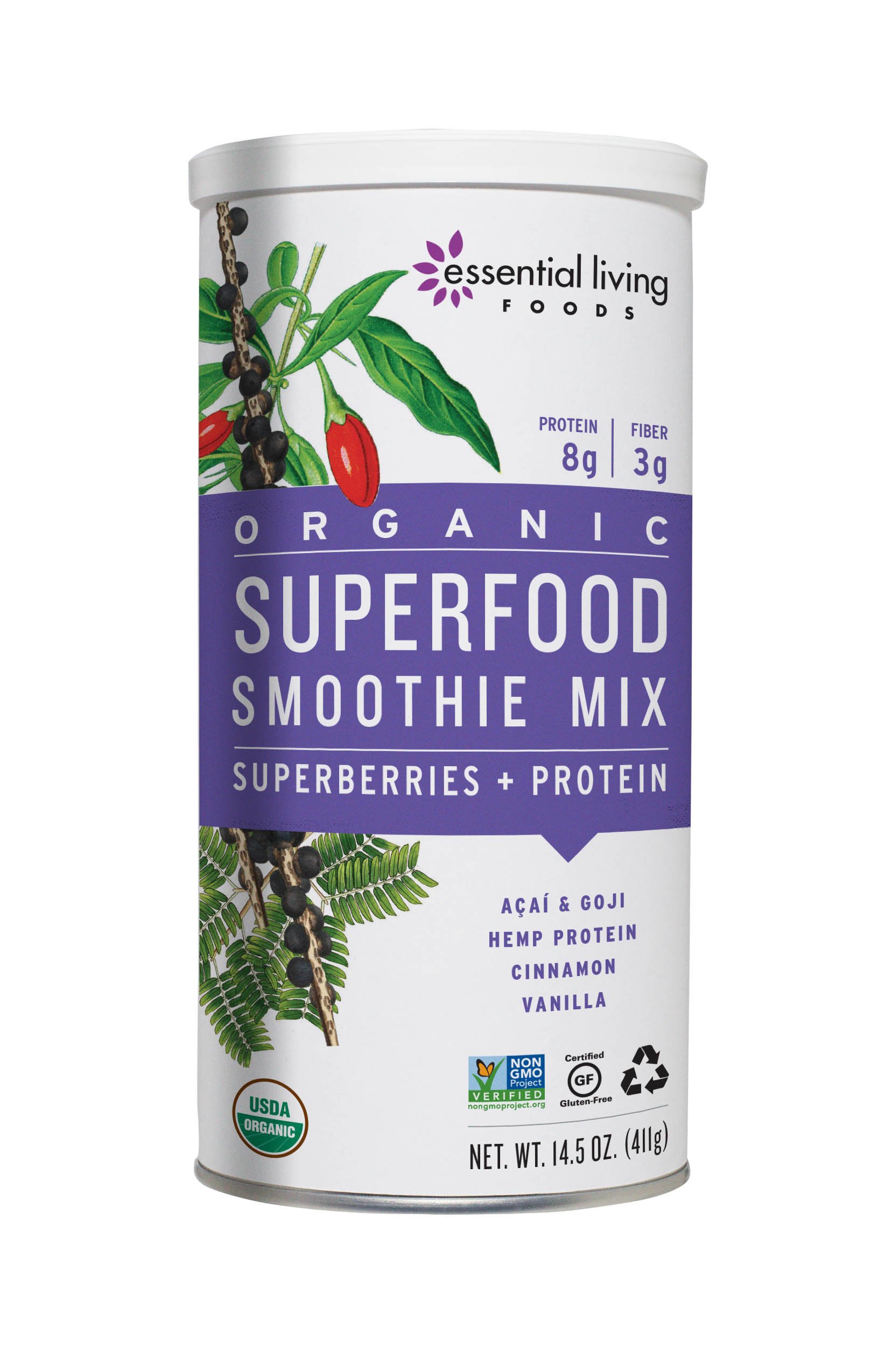 Amazon.com: Essential Living Foods Organic Wild Protein Smoothie Mix ...