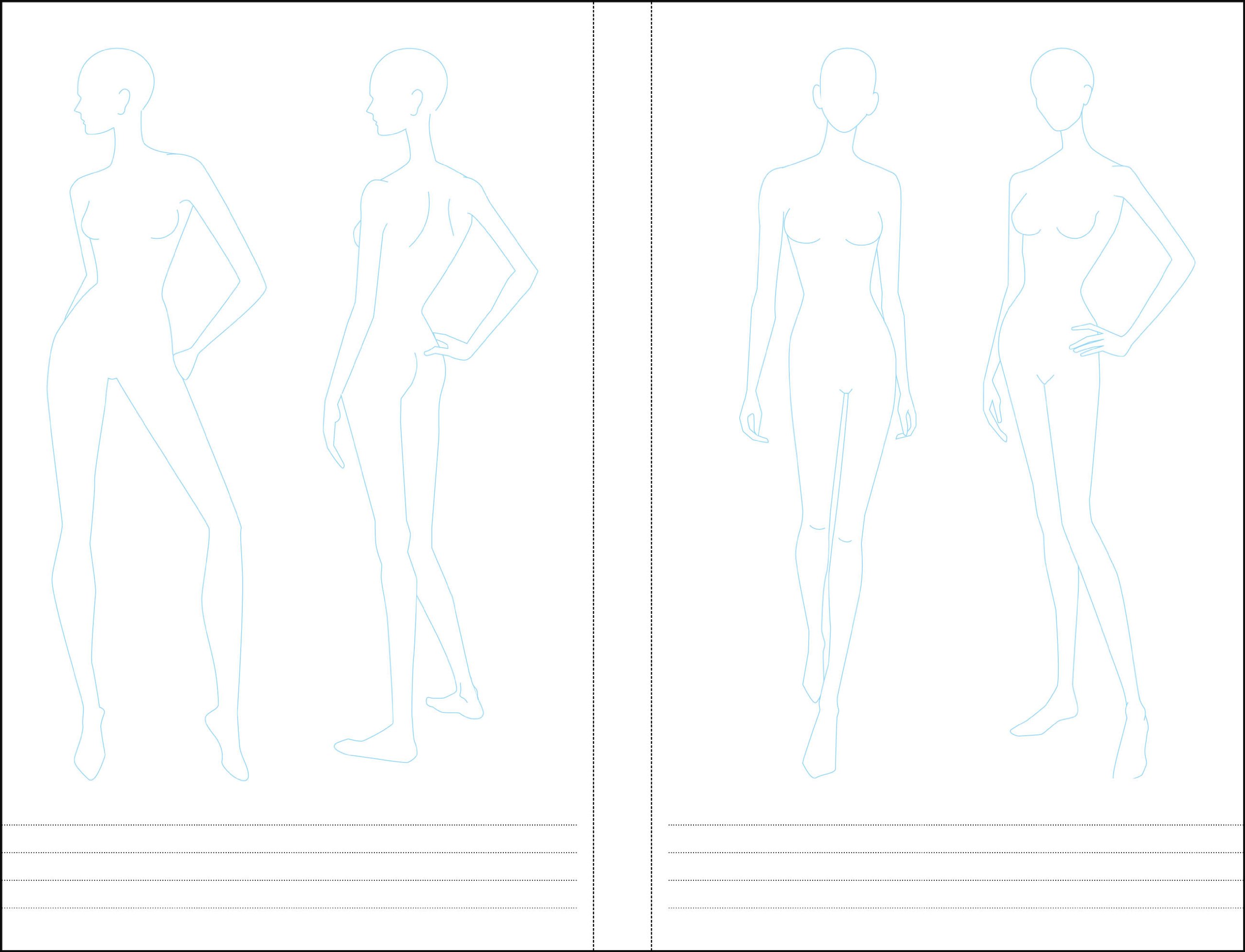 Fashion Figure Template Sketchbook