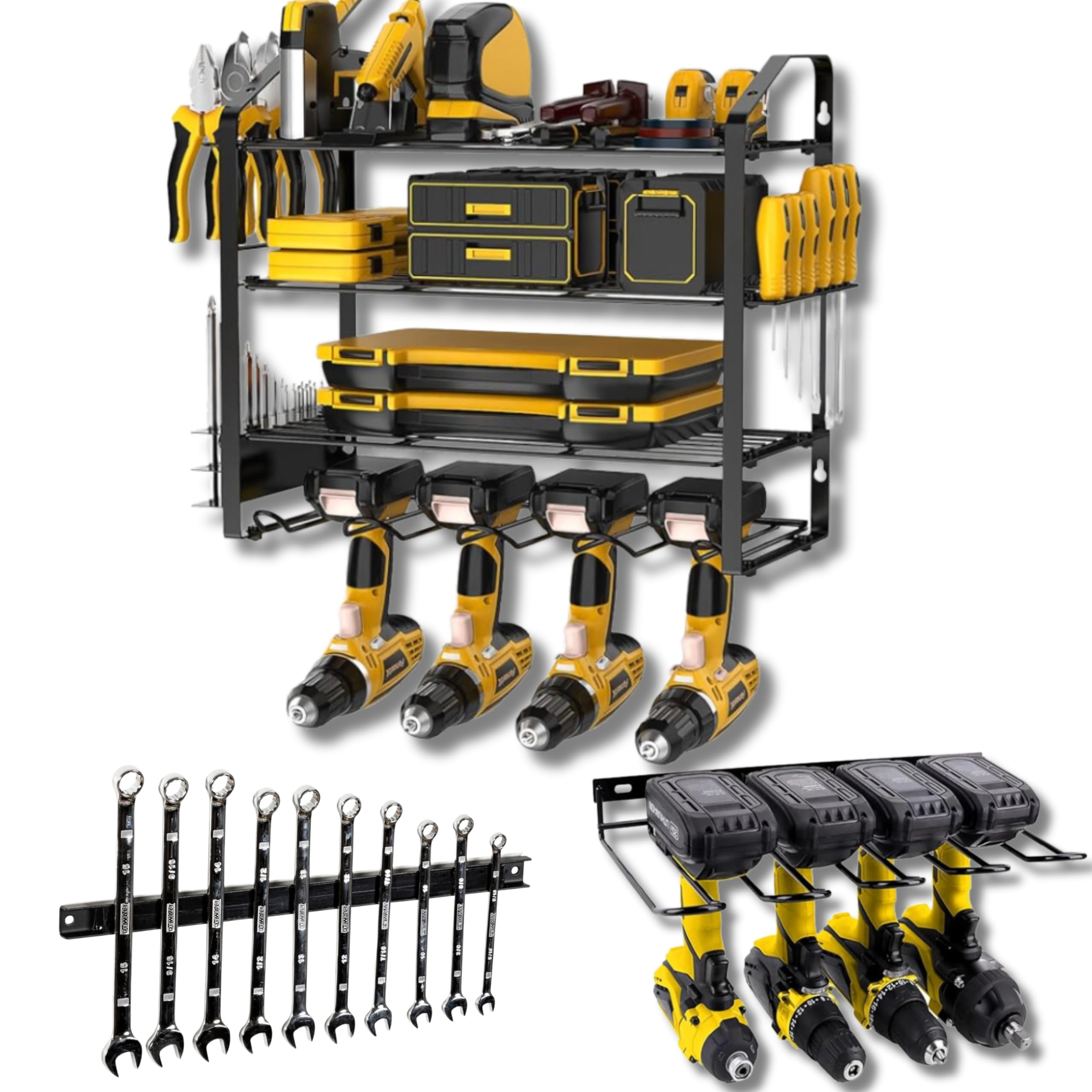 Mua Pack of 3 Tool Organizer Set - 4 Tier Power Tool Organizer Rack ...